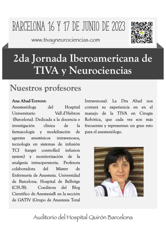 Nuestros Profesores: Dra. Ana Abad-Torrent - Cursos de TIVA y Neurociencias